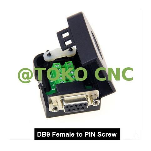 Jual DB9 Female to 9 Pin 9pin Breakout Board Terminal Connector Screw ...