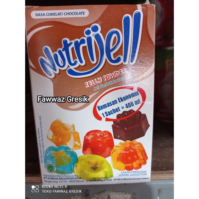 Jual Nutrijell Nutrijel Coklat cokelat ekonomis 1 Kotak 12x20 gr ...