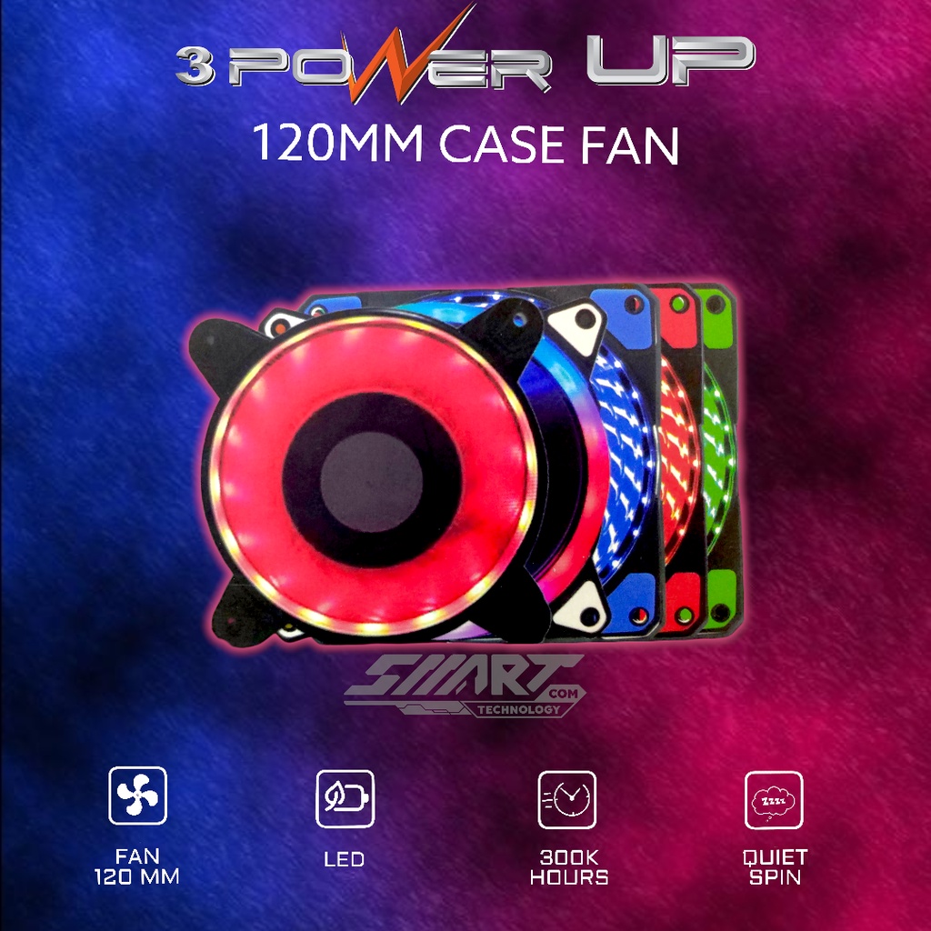 Jual Fan Casing Gaming Power UP Blade RGB 120MM | Shopee Indonesia