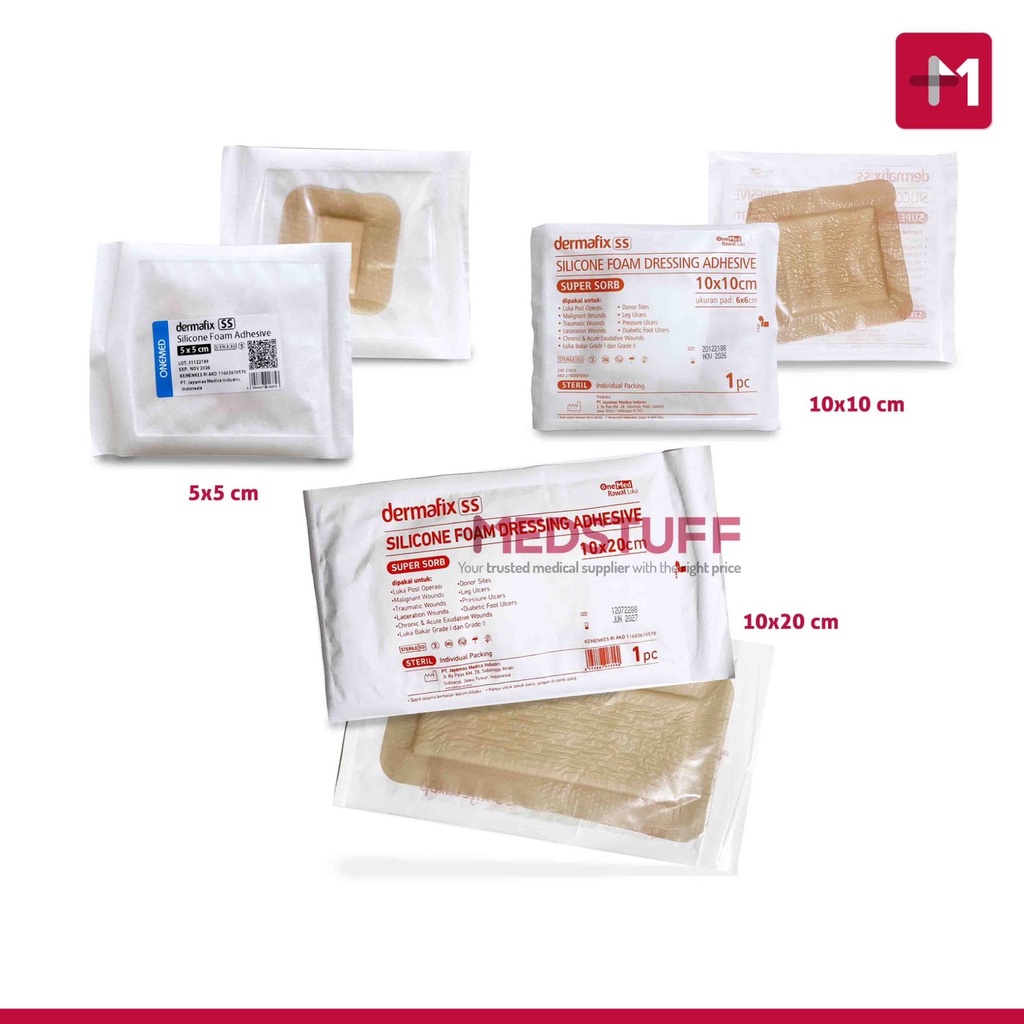 Jual Dermafix SS Silicone Foam Dressing Adhesive Super Sorb 1pcs ...