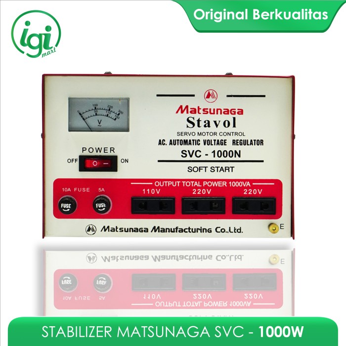 Jual Stavolt SVC 1000W Matsunaga / Stabilizer SVC 1000VA MTS / 1000 Watt | Shopee Indonesia