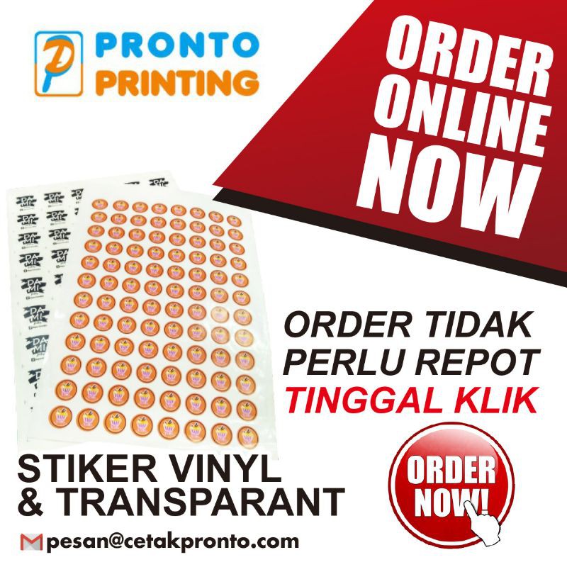Jual Pronto Printing Cetak Stiker vinyl / Transparant A3+ Murah ...