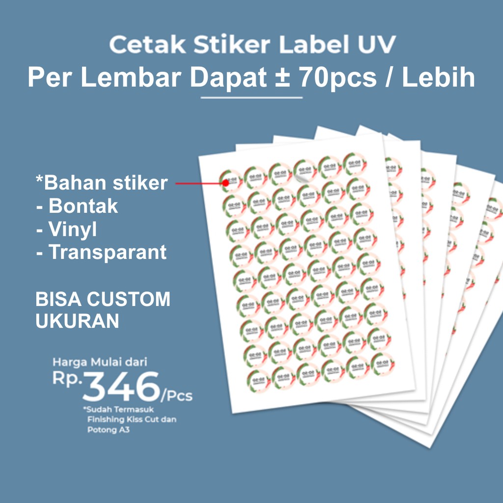 Jual Stiker Label Olshop A3+ CUSTOM UKURAN / CUSTOM DESIGN TANPA ...