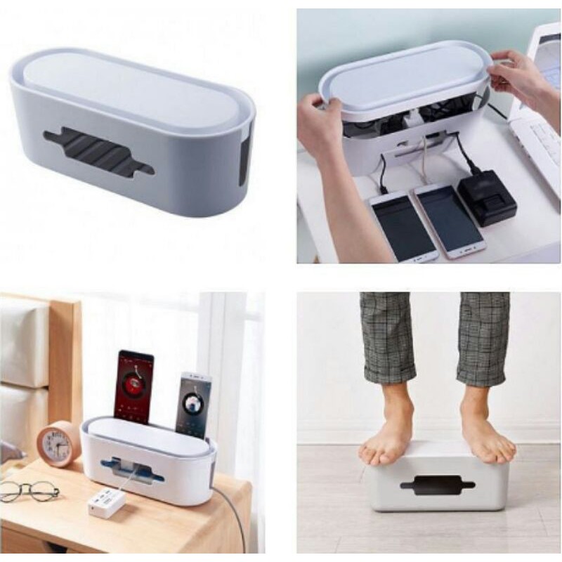 Jual Kotak Perapih Kabel Box Organizer Kabel Charger Wire Cable ...