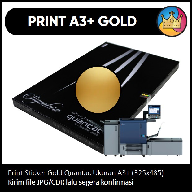 Jual DIGITAL PRINT A3+ Cetak Sticker Stiker Vinyl Gold Quantac ...