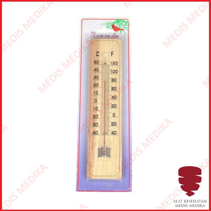 Jual Wooden Thermometer Ruang Kayu Thermo Dinding Termometer Suhu ...