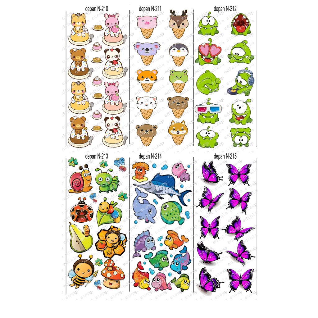 Jual Edible Stamp Stiker Makanan Edible Stiker Edible Image Edible ...