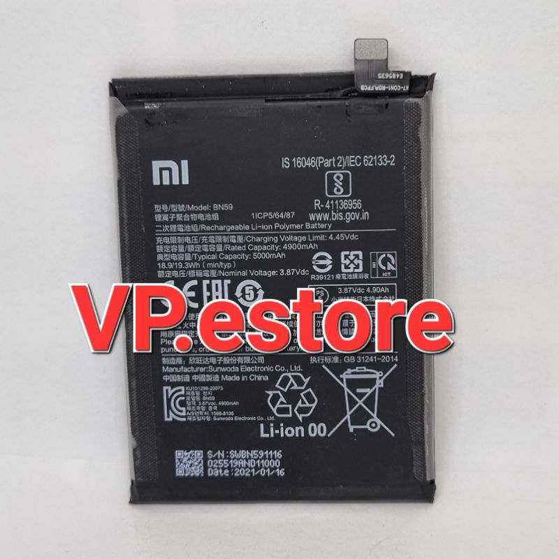 Jual Baterai Batre HP Xiaomi Redmi Note 10 4G ORIGINAL 100% Model Kode ...