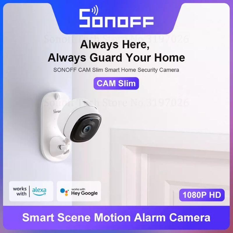 Jual Sonoff Cam Wifi Smart Security Camera 1080P HD Motion Alarm Two ...