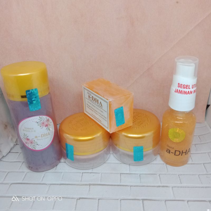 Jual PAKET CREAM A DHA GOLD MDS ORIGINAL 5IN1 ( ADHA GOLD SABUN 1 TONER ...