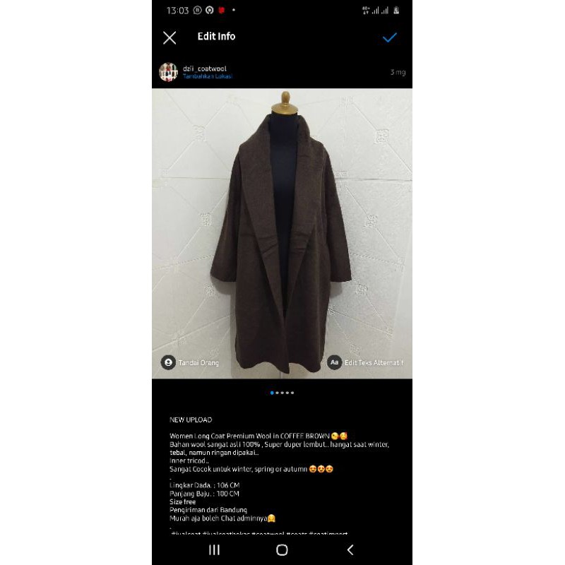 Jual outer dark browncoat | Shopee Indonesia