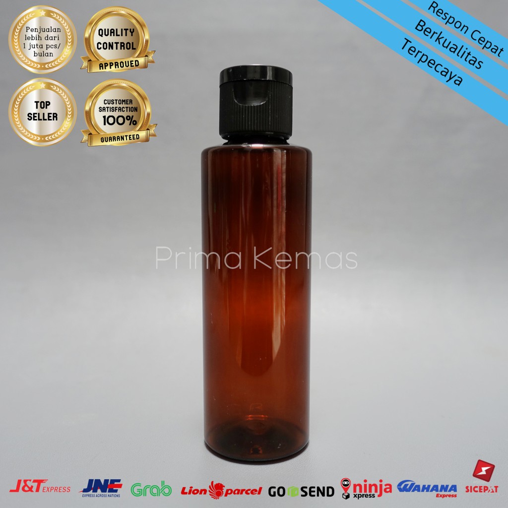 Jual Botol Fliptop 60 ml - botol kosmetik 60 ml - botol skincare Pet Tub 60 ml Coklat | Shopee ...