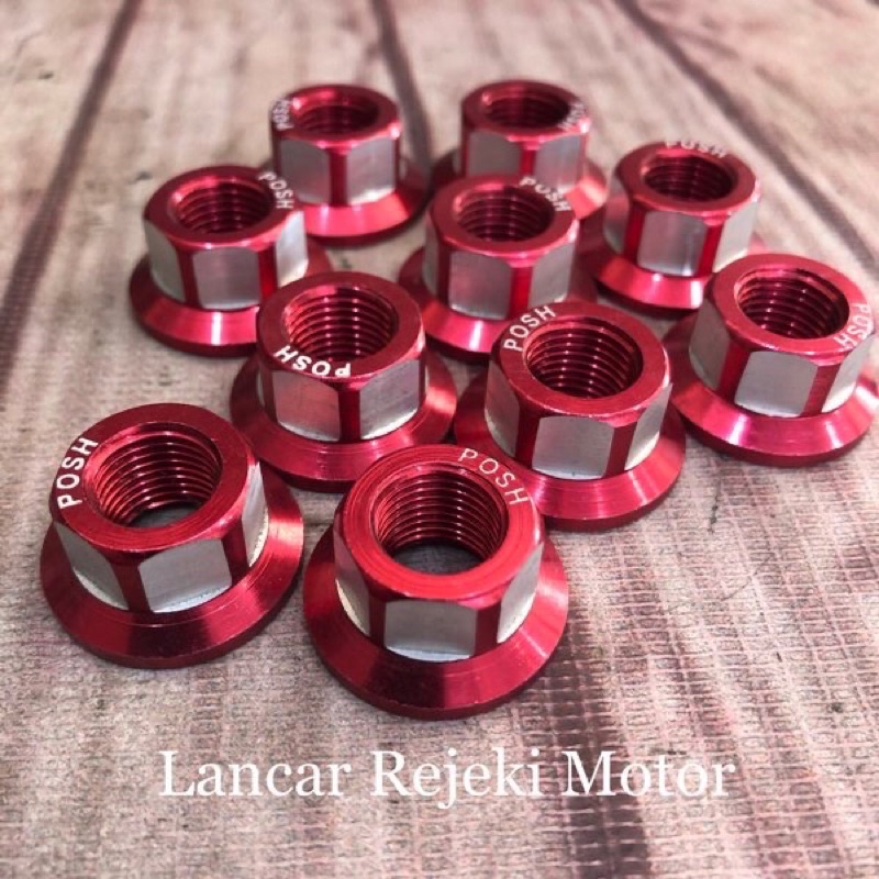 Jual Mur As Roda Posh ORIGINAL Merah Lis Putih Ukuran 17 | Shopee Indonesia