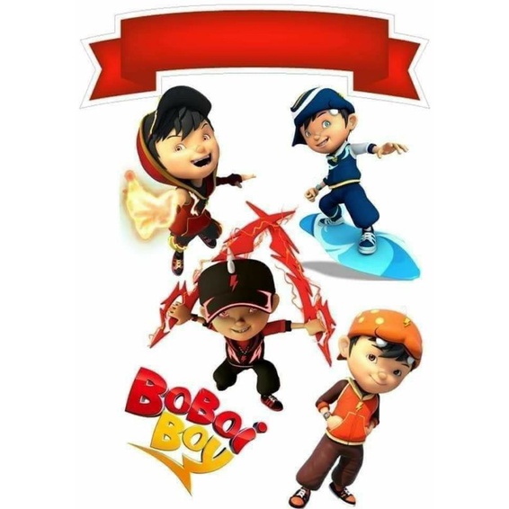Jual Topper cake kue BoBoiboy bobo boy free custom nama dan ucapan ...