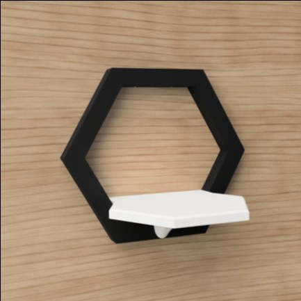 Jual Rak Dinding Gantung Hiasan Hexagonal Wall Mounted Ukuran 20x22 cm ...