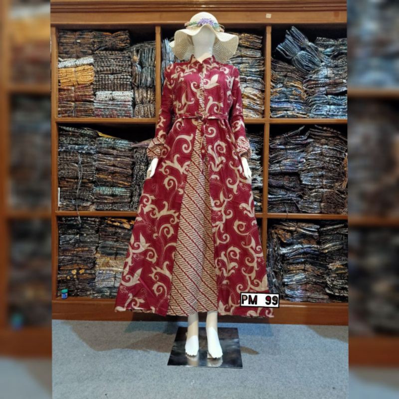 Jual Gamis Batik Mewah Model Cardigan untuk Kondangan Jumbo motif ...