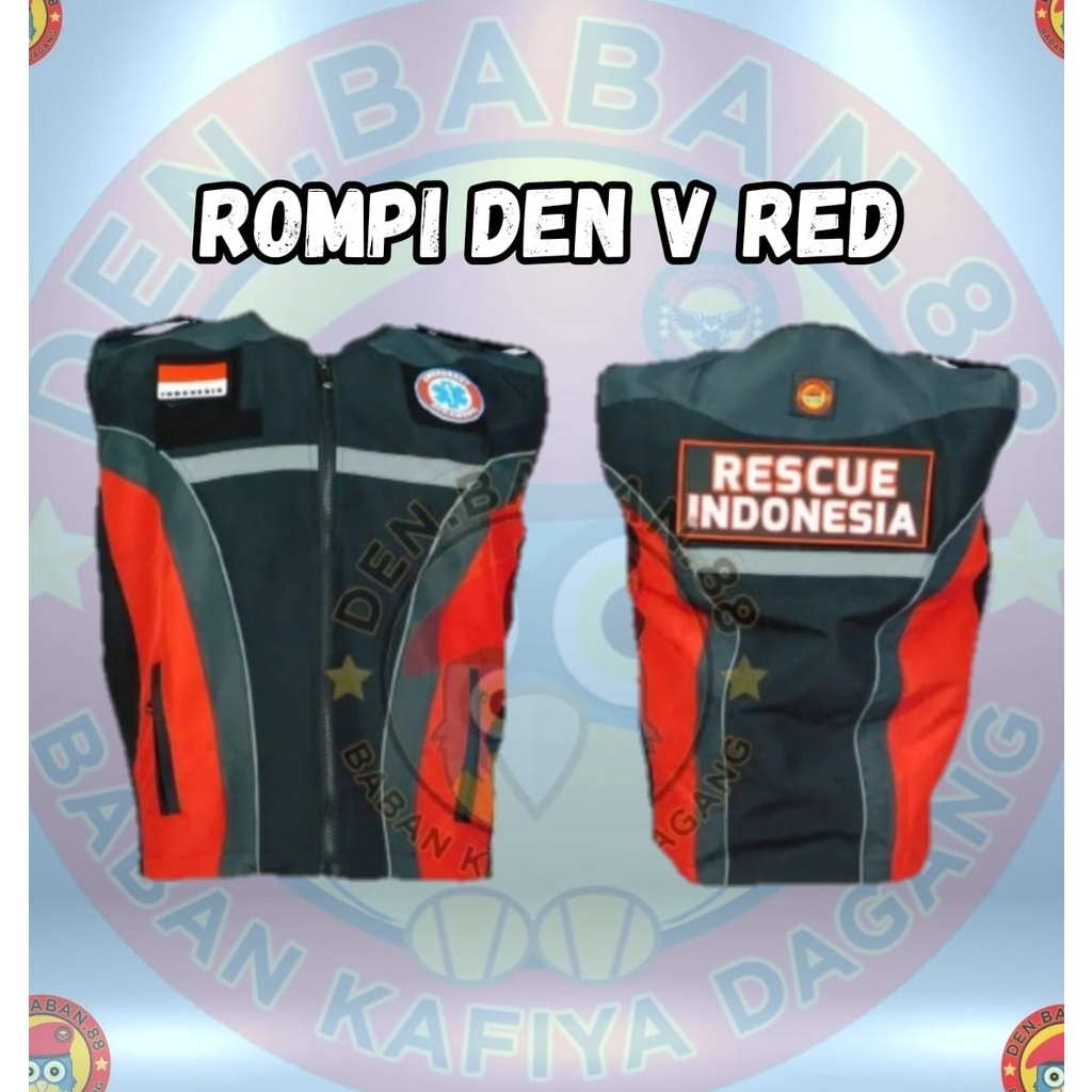 Jual Rompi touring patwal escort model DEN V RED | Shopee Indonesia