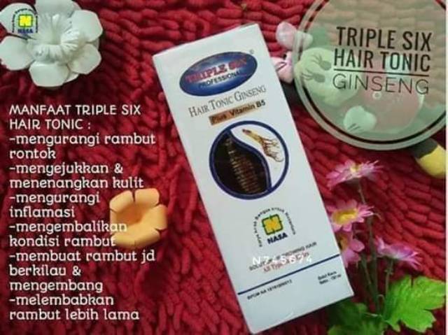 Jual Penumbuh rambut TRIPLE SIX HAIR TONIC GINSENG ORIGINAL NASA ...