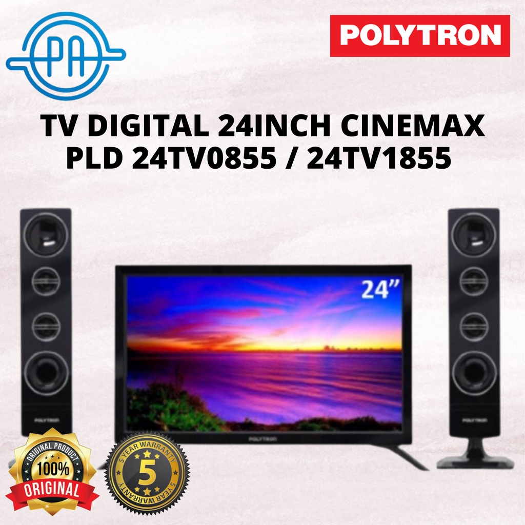 Jual TV POLYTRON LED DIGITAL 24 inch CINEMAX PLD 24TV0855 / 24TV1855 ...