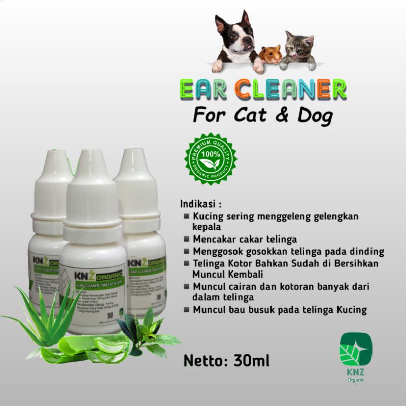 Jual EAR CLEANER KNZ Tetes Telinga Kucing dan Anjing 10ml Pet care ...