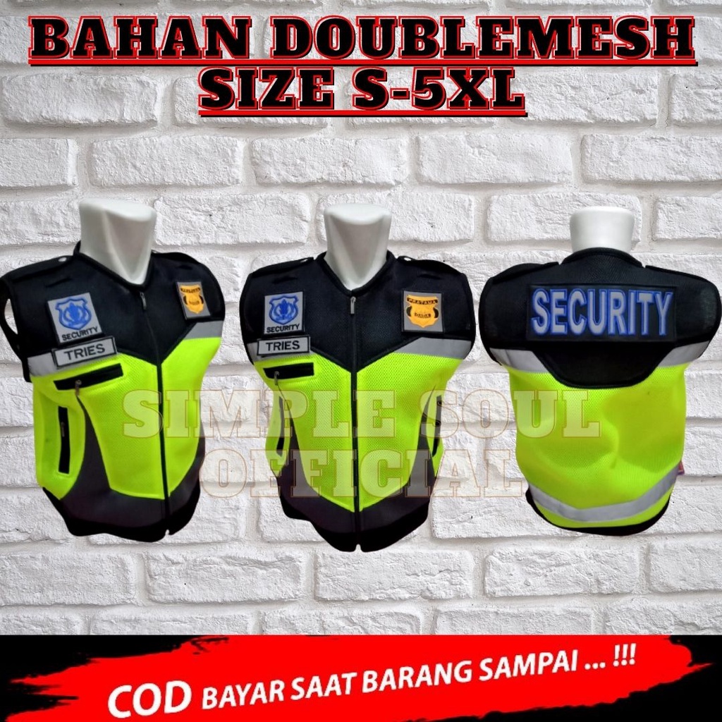 Jual Rompi Security Terbaru | Rompi Satpam | DOUBLE MESH Rompi Security ...