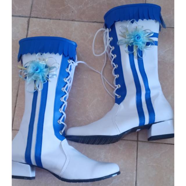 Jual Sepatu mayoret / gitapati / putih list biru | Shopee Indonesia