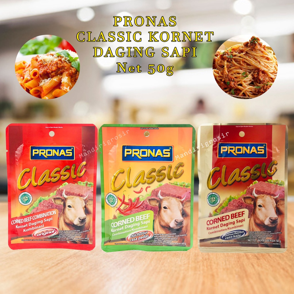 Jual PRONAS * KORNET * CLASSIC KORNET * DAGING SAPI ORIGINAL * 50g ...