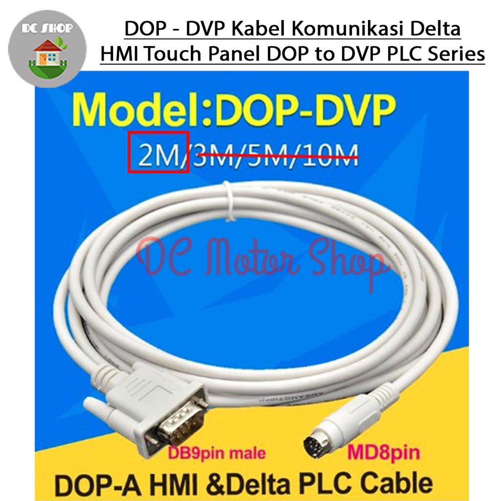 Jual DOP - DVP Kabel Komunikasi Delta HMI Touch Panel DOP to DVP PLC ...