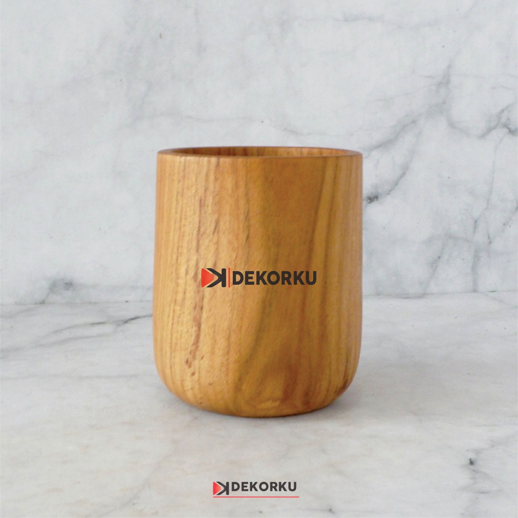 Jual Gelas Kayu Jati / wooden cup / mug ala Jepang untuk teh dan kopi ...