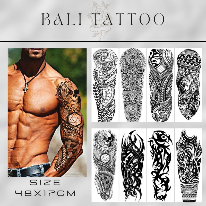 Jual (Bali Tattoo Creative) Tato temporer full tangan dan kaki untuk ...