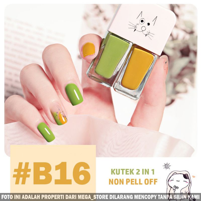 Jual KUTEKS 2in 1 CAT KUKU DUA WARNA KUTEKS KEKINIAN 2IN1 KUTEK HALAL ...