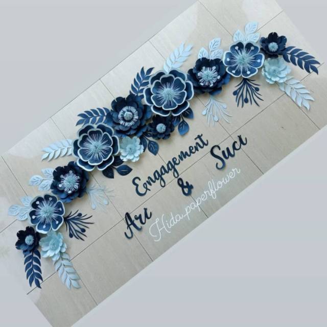 Jual Paper flower lamaran dekorasi dinding dekorasi lamaran dekorasi ...