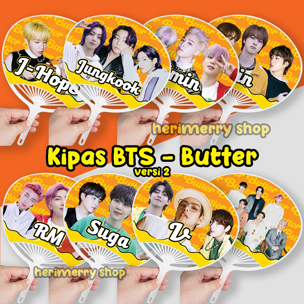 Jual Kipas BTS Butter versi 2 - Merchandise Hand fan KPOP Souvenir ...