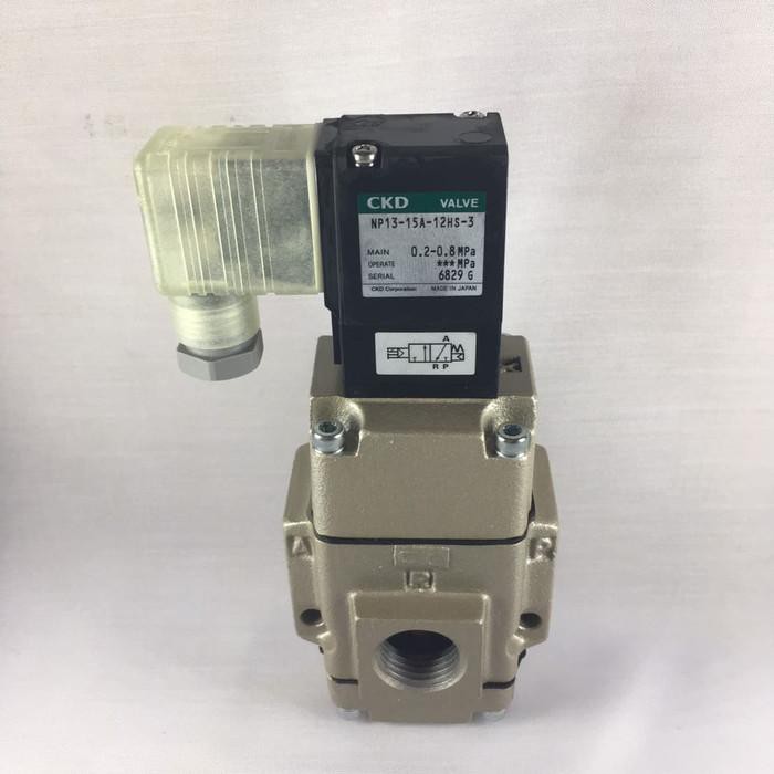 Jual CKD INTERNAL PILOT 3 PORT NC WITH SELENOID VALVE NP13-15A-12HS-3 ...