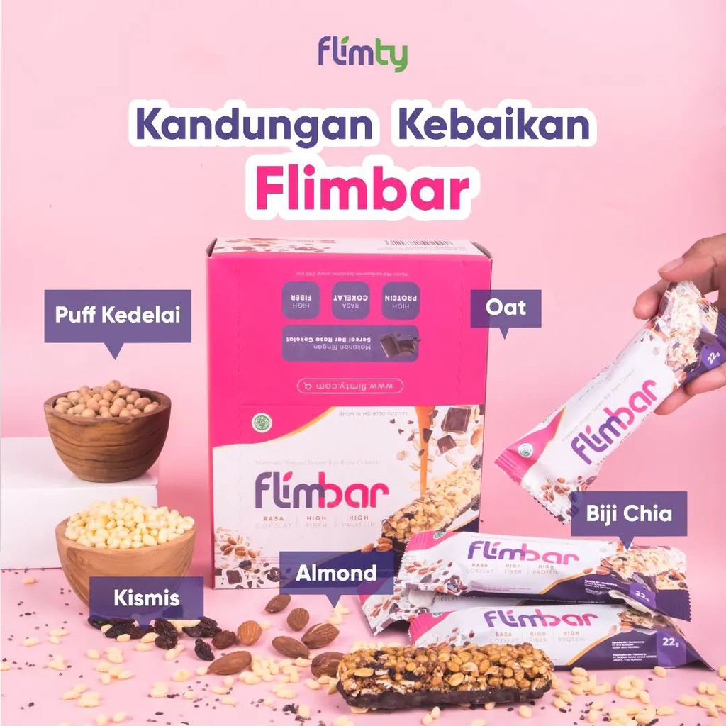 Jual Flimbar By Flimty Snack Cemilan Rasa Coklat Rendah Kalori Tinggi ...