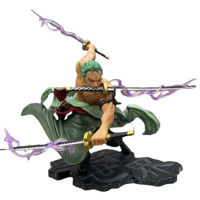 Jual Roronoa Zoro Anime Action Figure One Piece Three Swords Style ...