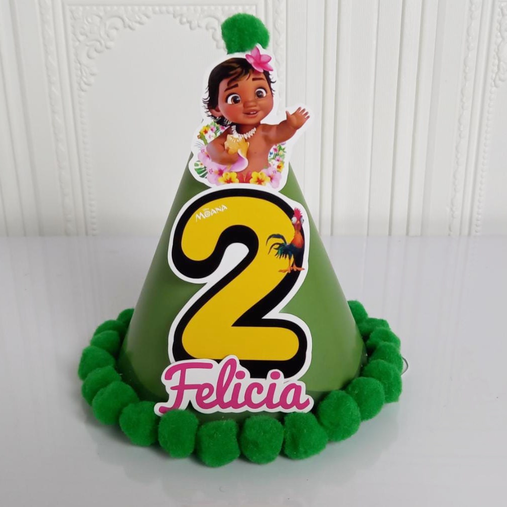 Jual topi spesial baby moana / topi ulang tahun baby moana / topi ultah ...
