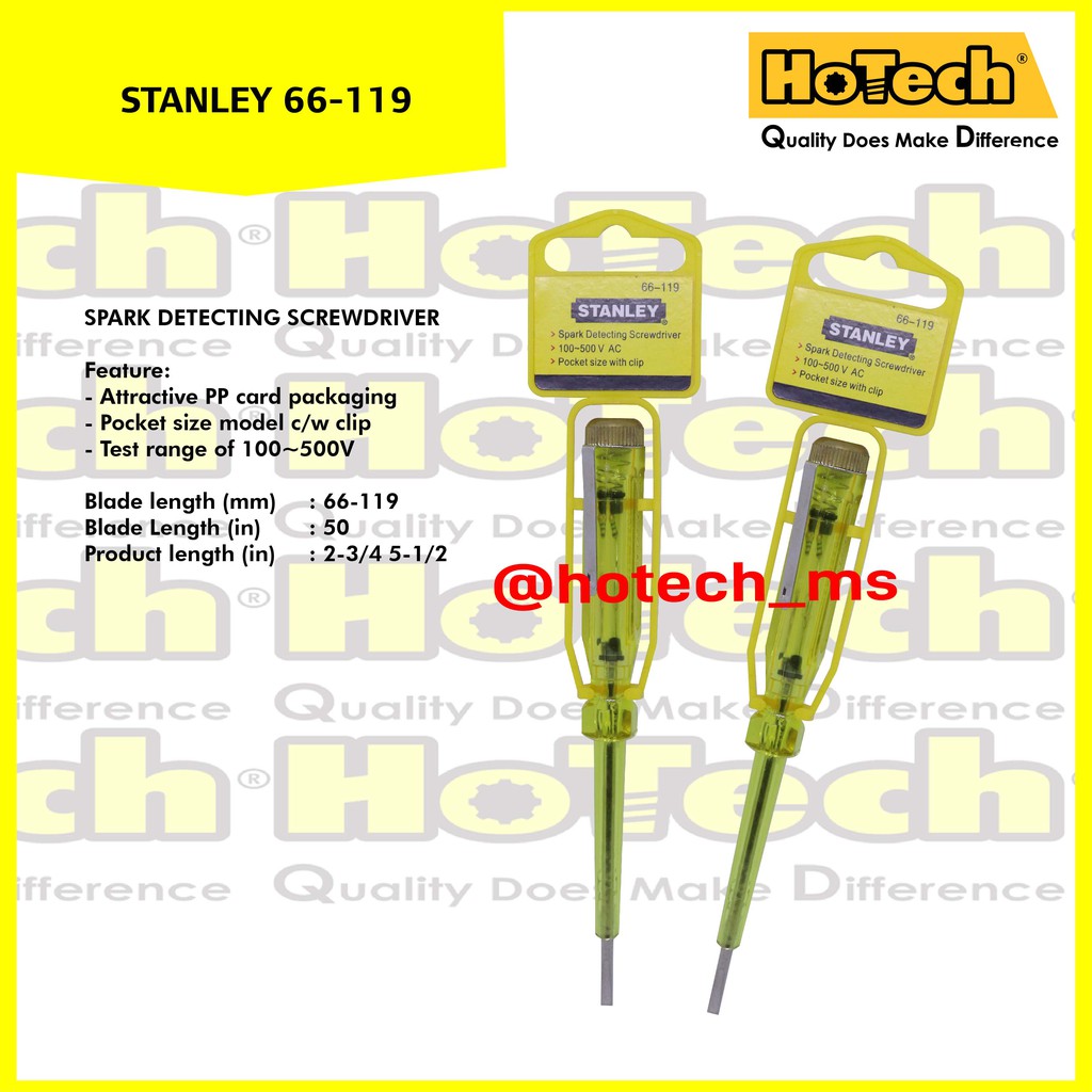 Jual Obeng Tespen | STANLEY | Spark Detecting Screwdriver | Tespen ...