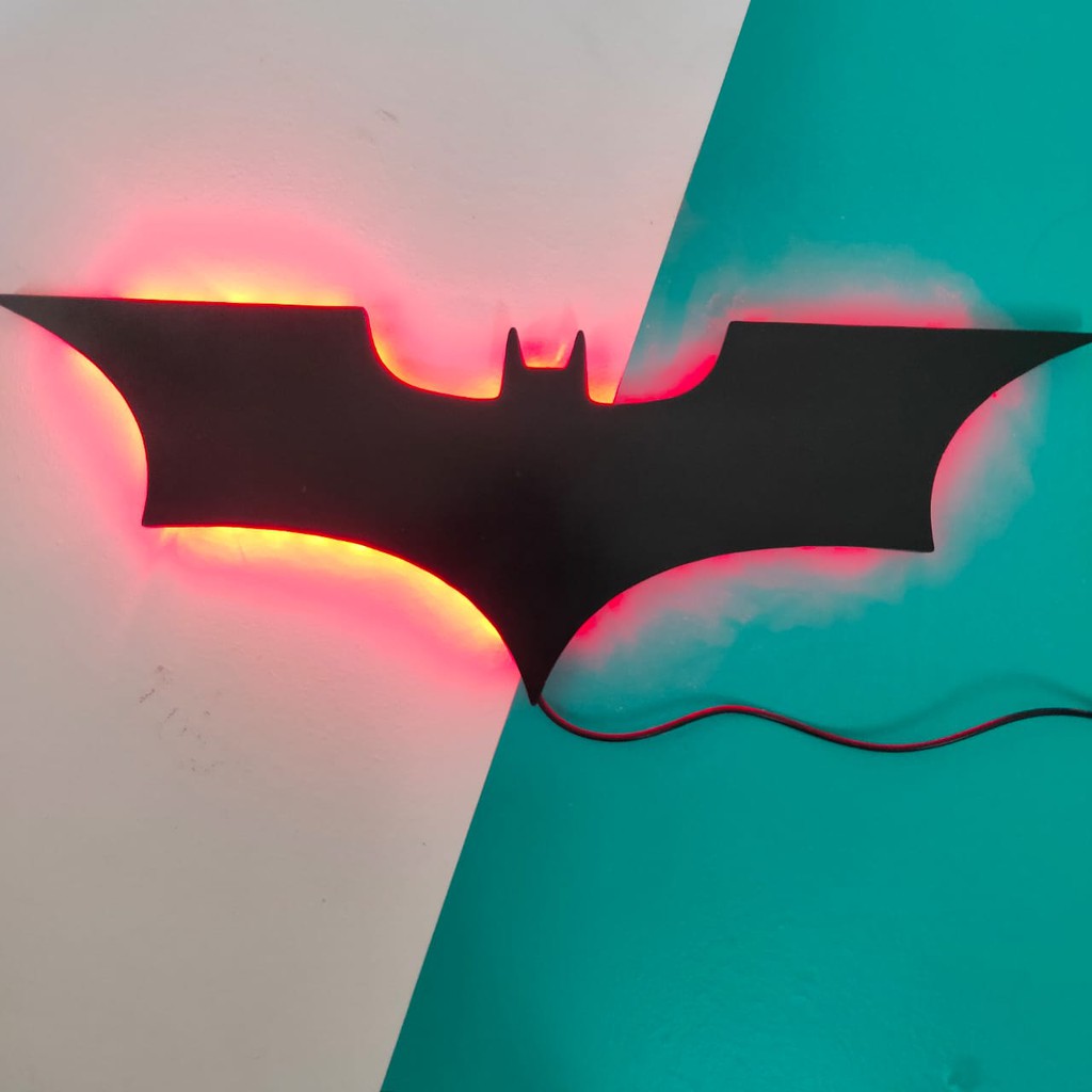 Jual 25cm Lampu Dinding Sayap Batman - Model Sayap LURUS - Wooden Lamp ...