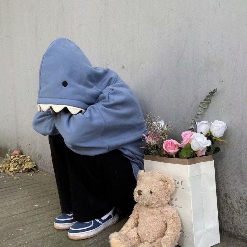 Jual IMPORT Jaket Jepang Karakter Hiu Lucu Kawaii - Shark Hoodie ...