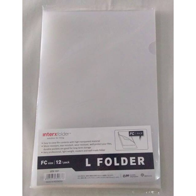 Jual Map L Plastik InterX Folder / CLear Sleeve (1 pack) | Shopee Indonesia