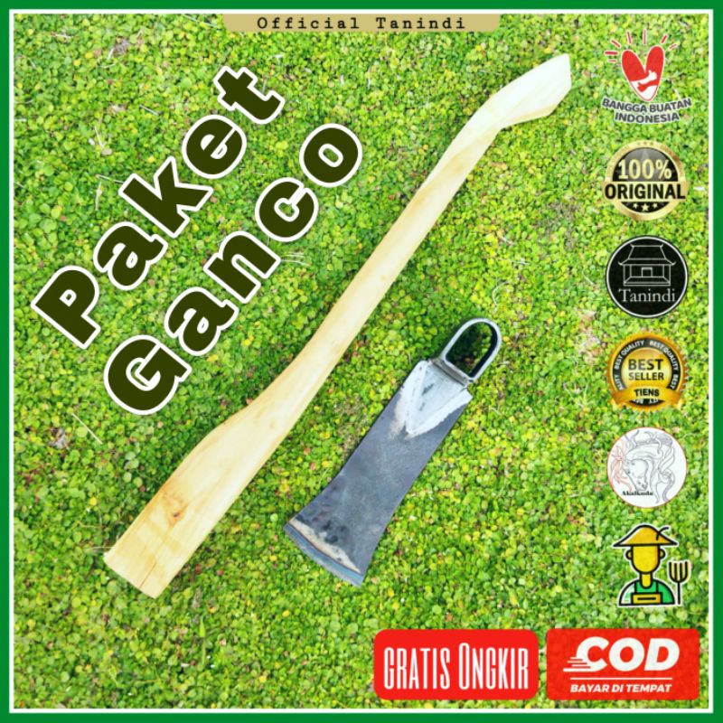 Jual Paket Ganco Baja Per dan Doran Gagang Jati Cangkul Kecil Pacul ...