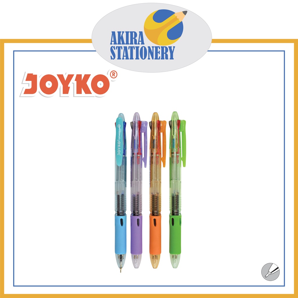 Jual Pulpen JOYKO BP 199 Trico 3 Warna Hitam - Biru - Merah 0.7 mm ...