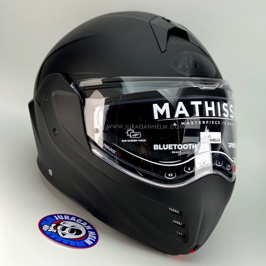 Jual Helm Airoh MATHISSE Black Matt Modular | Shopee Indonesia