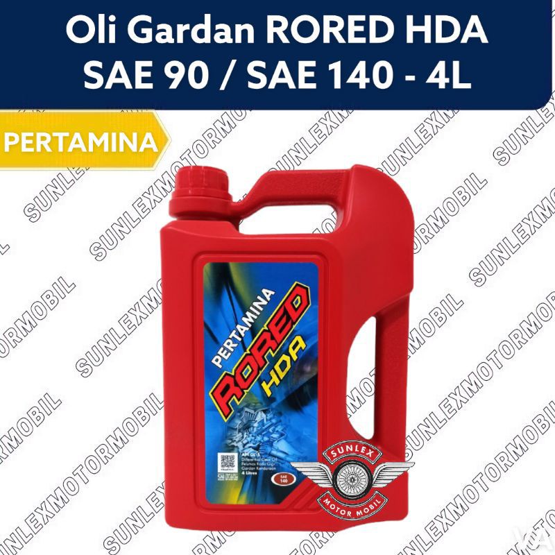 Jual OLI GARDAN RODA GIGI PERTAMINA RORED HDA GL-5 SAE 90 SAE 140 4L ...