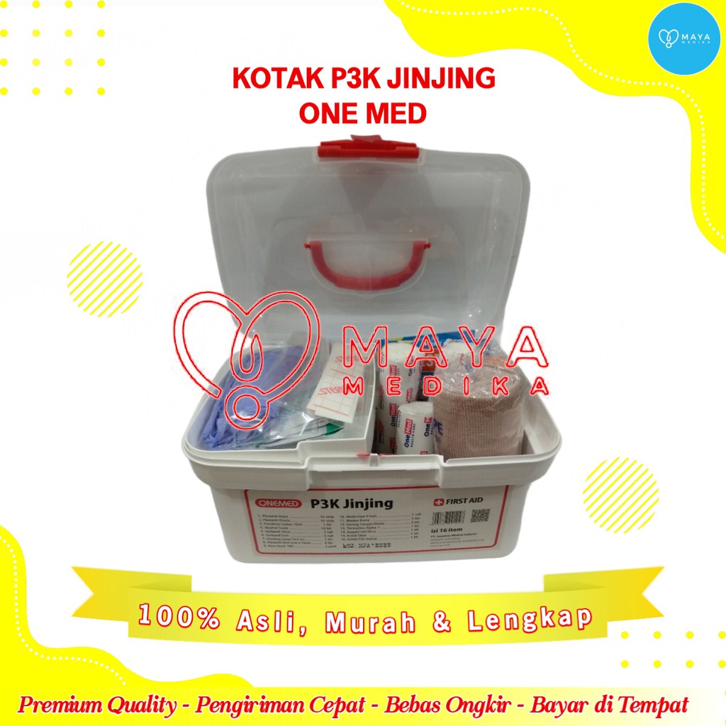 Jual Kotak P3K Jinjing + Isi 15 Item One Med | Shopee Indonesia