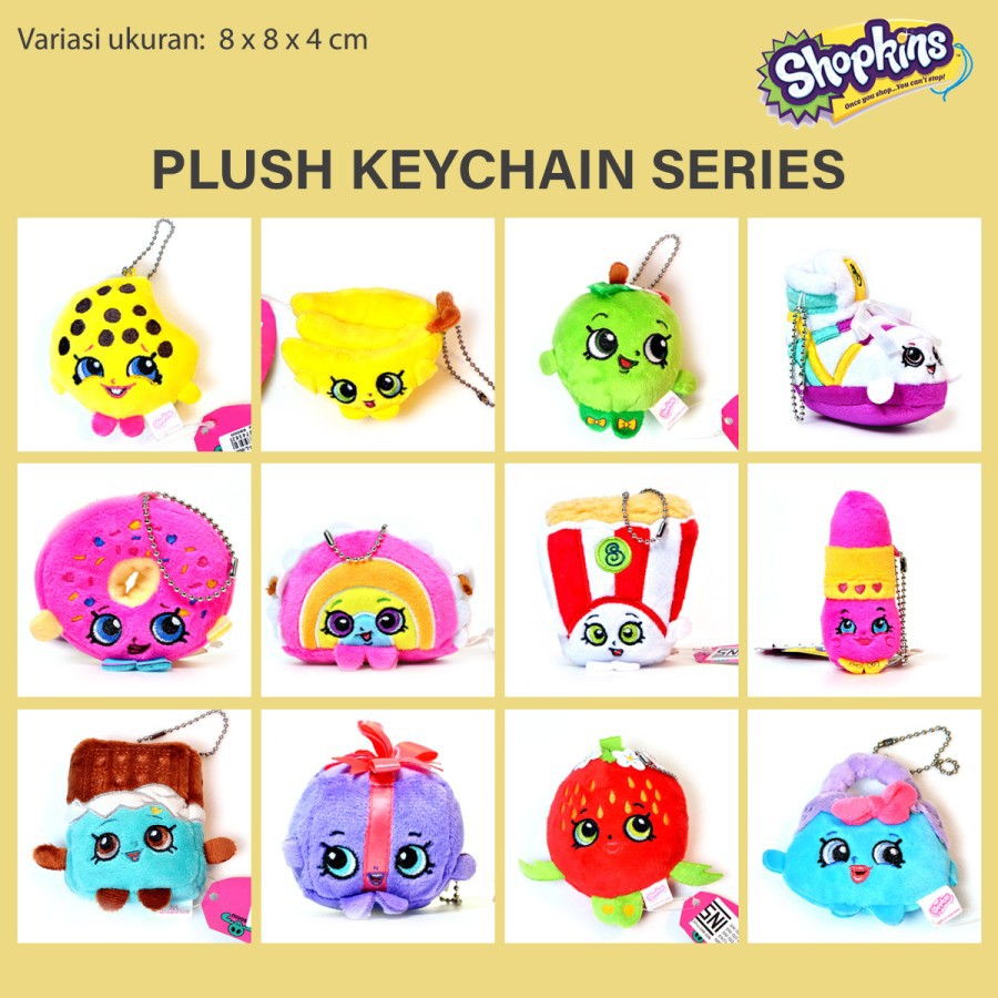 Jual SHOPKINS Gantungan Kunci Plush Keychain Series | Shopee Indonesia