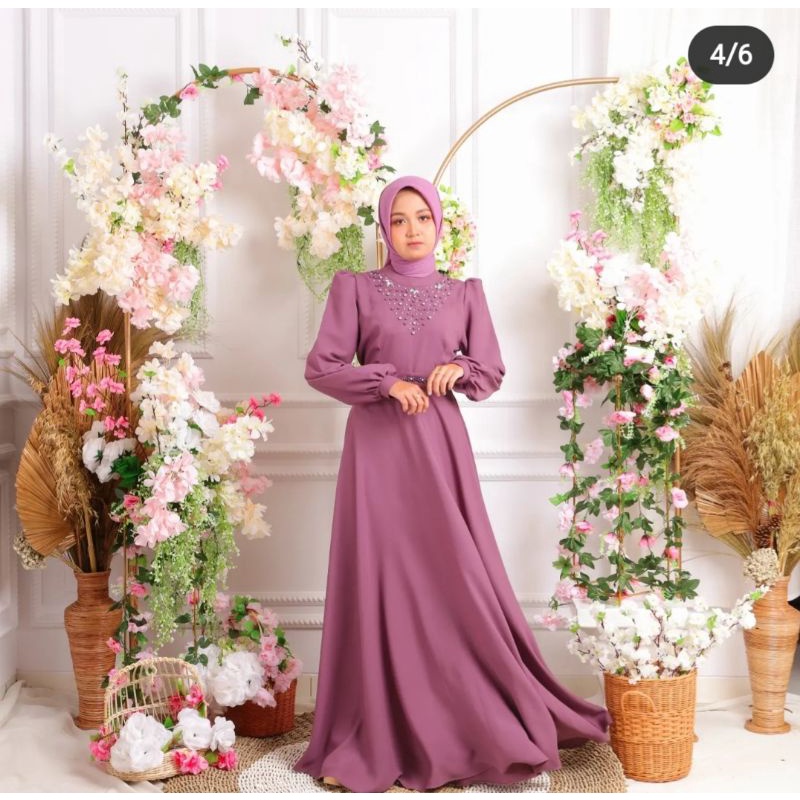 Jual mora dress-gaun terbaru-gaun kondangan-gaun simpel | Shopee Indonesia