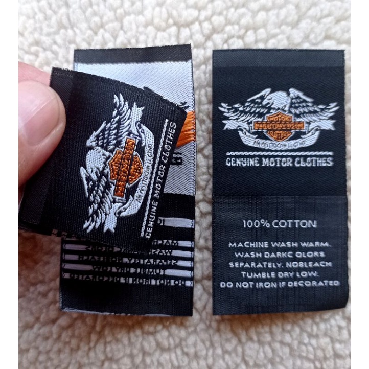 Jual label baju model lipat custom /label bordir slip/label kerah baju ...