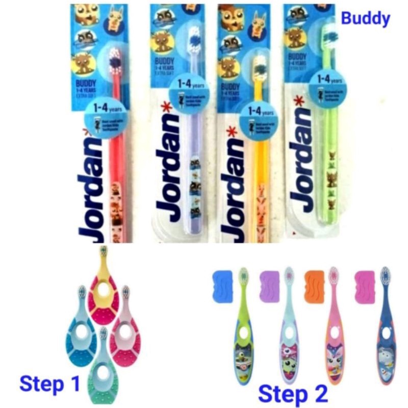 Jual jordan sikat gigi anak toothbrush buddy step 1 step 2 | Shopee ...
